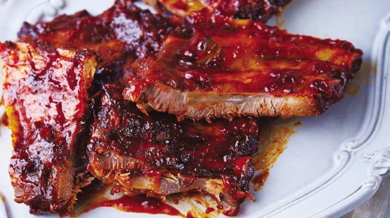 Costillas de cerdo a la barbacoa con salsa bbq ¡deliciosas!