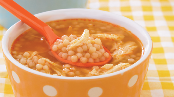 Sopa para niños: municiones con pollo súper ricas